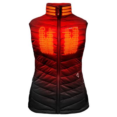 Gerbing Women's 7V Battery Heated Khione Puffer Vest 2.0, M,Black at ...