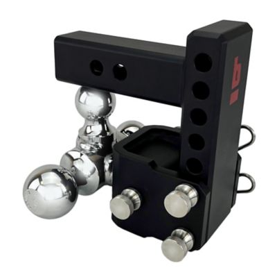 bROK WARRIOR 2 in. Receiver Warrior Rotating Tri-Ball Hitch Mount, 5 in ...