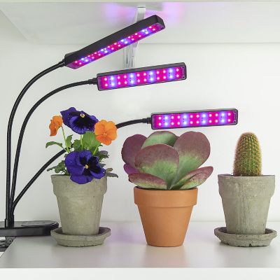 Bell & Howell Bionic Grow 3-Head 6W Equivalent Full Spectrum UV Indoor ...