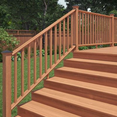 ProWood 6 ft. Cedar-Tone Southern Yellow Pine Routed Stair Rail Kit ...