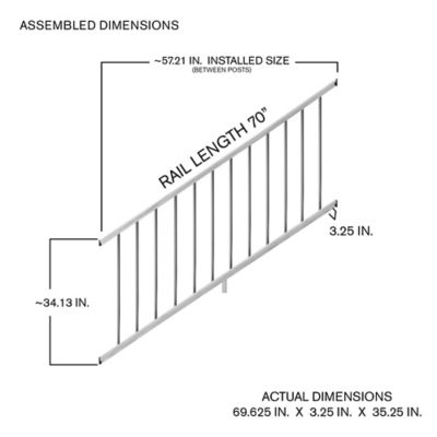 ProWood 6 ft. Walnut-Tone Southern Yellow Pine Moulded Stair Rail Kit ...