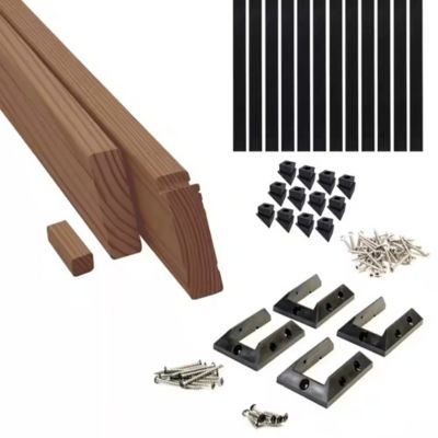 ProWood Southern Yellow Pine Stair Rail Kit with Aluminum Square ...