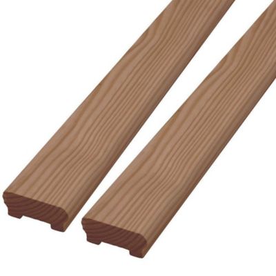 ProWood 6 ft. Walnut-Tone Southern Yellow Pine Moulded Rail Kit with ...
