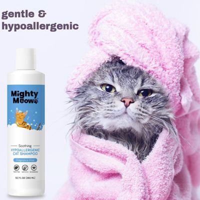 Mighty Meow Hypoallergenic Cat Shampoo & Conditioner All-Natural, Toxin ...