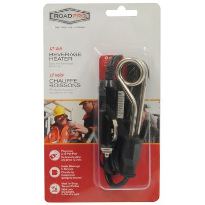 RoadPro 12 Volt Beverage Heater 12v Immersion Coil Portable Warmer for ...