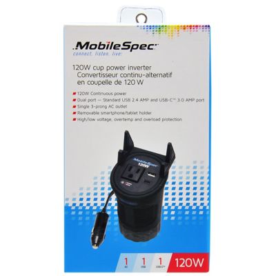 MobileSpec 120 Watt Cup Power Inverter at Tractor Supply Co.