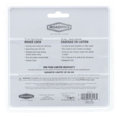 RoadPro 2.75 in. Brass Truck/Trailer Lock at Tractor Supply Co.