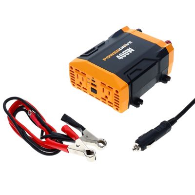 PowerDrive 400 Watt Power Inverter 12V Dc to 110V Ac with 2 Outlets 2 ...