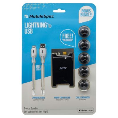 MobileSpec 6 ft. Lightning(R) to USB Card Holder, White at Tractor ...
