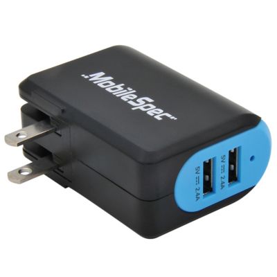 MobileSpec Mobile Spec Dual Port Usb Wall Charger Ac Dual 2.4A Usb ...