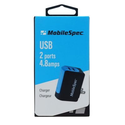 MobileSpec Mobile Spec Dual Port Usb Wall Charger Ac Dual 2.4A Usb ...