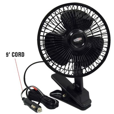 RoadPro 12 Volt Truck Fan Clip-On Or Dash Mount Oscillating Portable ...