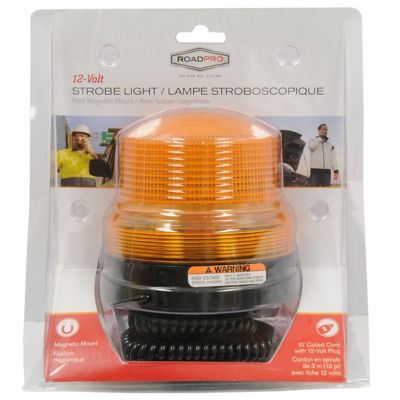 RoadPro Magnetic 12V Strobe Light Rooftop Flashing Caution Light at ...