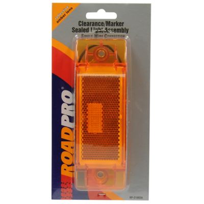 RoadPro Reflective Sealed Marker Lights for Trailers and Trucks - Amber ...