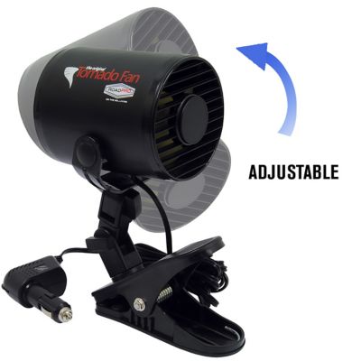 RoadPro 14.6 in. Indoor/Outdoor Small 12V Tornado Truck Fan with ...