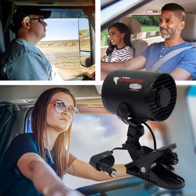 RoadPro 14.6 in. Indoor/Outdoor Small 12V Tornado Truck Fan with ...