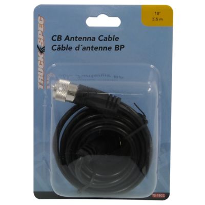 TruckSpec CB Antenna Coax Cable CB Ham Radio Cable 18 ft. Rg-58Au ...