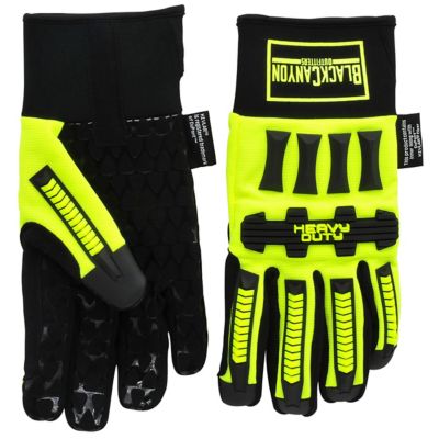 BlackCanyon Outfitters Non-DEHP Hi-Vis Trucker Gloves with Impact Hand ...