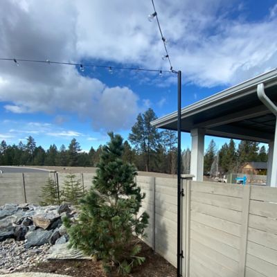 Allsop Home & Garden 9.5' Heavy-Duty String Light Pole Stand with ...