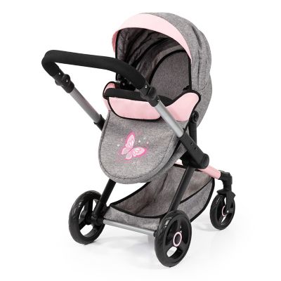 Bayer Design Dolls: Pram Xeo: Matching Handbag, Grey/Pink at Tractor ...