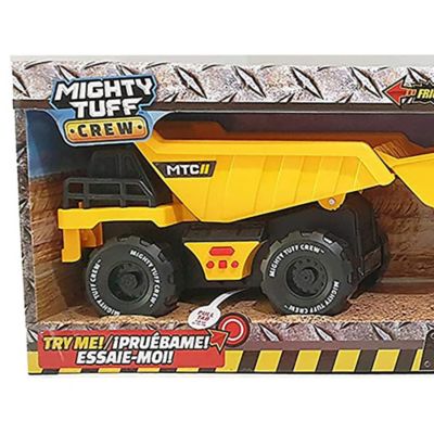 Mighty Tuff Crew Lights and Sounds Friction-Powered Dump Truck Vehicles ...
