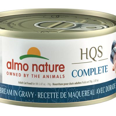 Almo Nature HQS Complete Cat 12 Pack: Mackerel Recipe with Sea Bream In ...