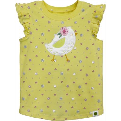 John Deere Toddler Girls' Chick Short Flutter Sleeve T-Shirt - 2321568 ...