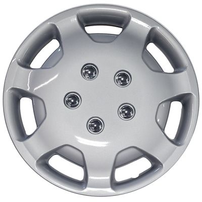 CCI Snap-On Silver Hubcaps/Wheel Covers for Universal Fit Aftermarket ...