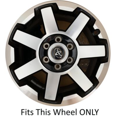 Toyota 1 Single, Toyota 4Runner 2014-2024 OEM Black Machined Center Cap ...