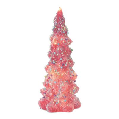 Melrose International LED Tree with Rainbow Pearl Ornaments (Set of 3 ...