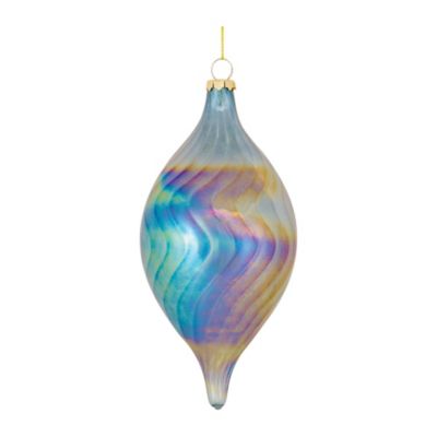 Melrose International Irredescent Glass Swirl Ornament (Set of 6) at ...