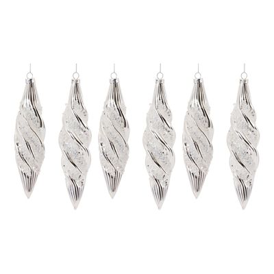 Melrose International Beaded Glass Swirl Ornament (Set of 6) at Tractor ...