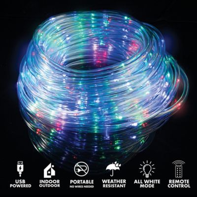 Bell & Howell 50 ft. Solar-Powered Indoor/Outdoor Color Changing Rope ...