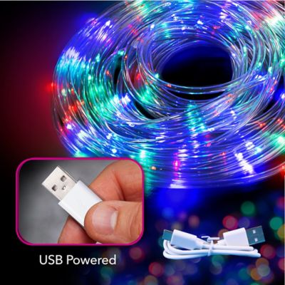 Bell & Howell 50 ft. Solar-Powered Indoor/Outdoor Color Changing Rope ...