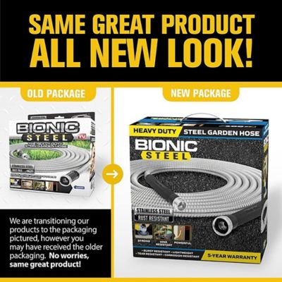 Bionic Steel 5/8 in. x 50 ft. Lightweight Kink-Free Stainless Steel ...