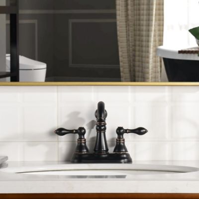 Ultra Faucets Signature 4 in. Centerset 2-Handle Bathroom Faucet with ...