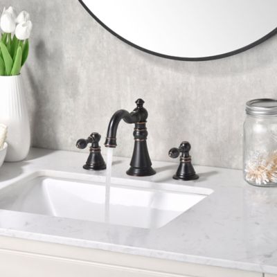 Ultra Faucets Signature 8 in. Widespread 2-Handle Bathroom Faucet with ...