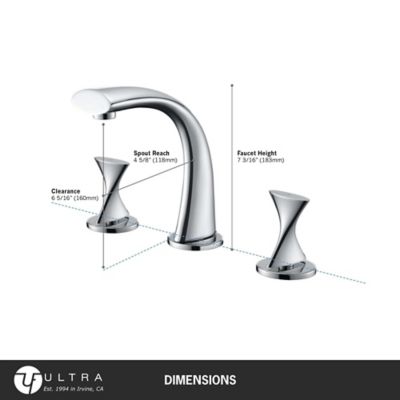 Ultra Faucets Twist 8 in. Widespread 2-Handle Bathroom Faucet with ...