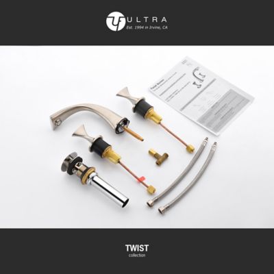 Ultra Faucets Twist 8 in. Widespread 2-Handle Bathroom Faucet with ...