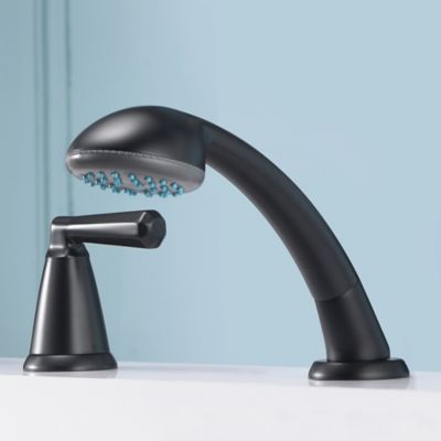 Ultra Faucets Z 2-Handle Deck-Mount Roman Tub Faucet with Hand Shower ...