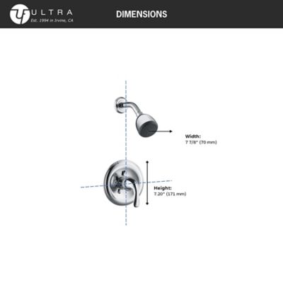 Ultra Faucets Vantage Single Handle 1-Spray Shower Faucet 1.8 GPM with ...