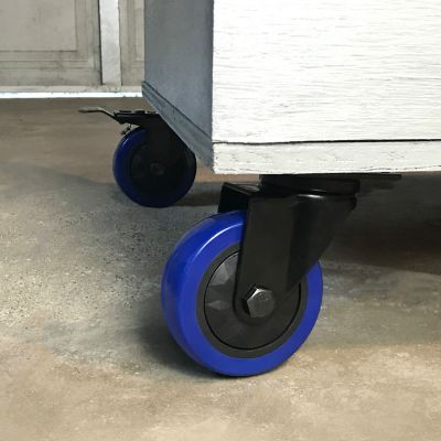 Titan 4 in. Swivel Blue Caster with Brake, 300 lb. Capacity at Tractor ...