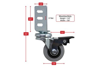 Titan 1-7/8 in. Thermoplastic Rubber Corner Caster, 90 lb. per Caster ...