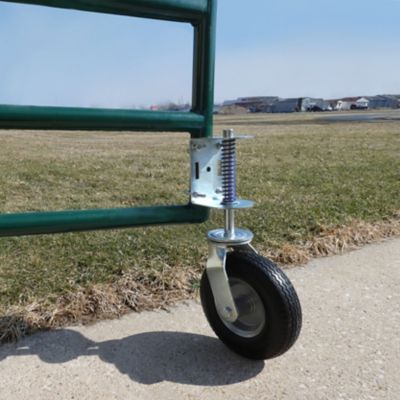 Titan 8 in. Spring Loaded Flat-Free Gate Caster, 220 lb. Capacity at ...