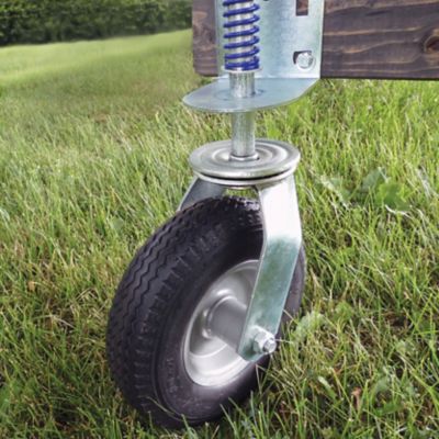 Titan 8 in. Spring Loaded Flat-Free Gate Caster, 220 lb. Capacity at ...