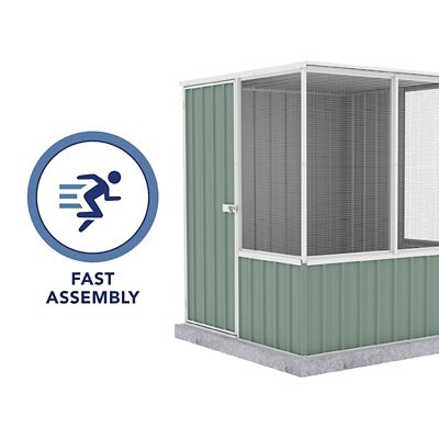 ABSCO Chicken Coop, 5 Chicken Capacity, 5 x 5ft., Pale Eucalypt