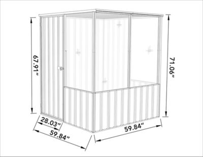 ABSCO Chicken Coop, 5 Chicken Capacity, 5 ft. x 5 ft., Pale Eucalypt at ...