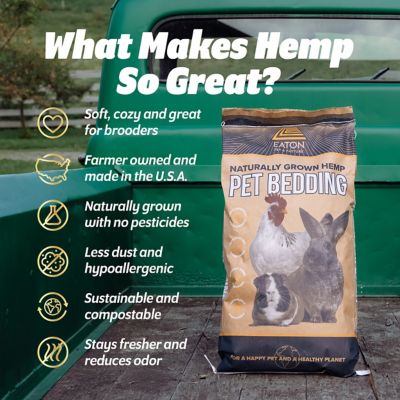 Eaton Pet & Pasture Naturally Grown Premium Hemp Pet Bedding, 8 lb. at ...