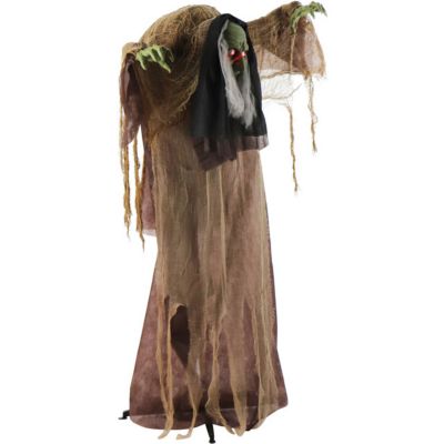 Haunted Hill Farm 57 in. Sedona the Brown Talking Hunchback Witch with ...