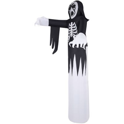 Haunted Hill Farm 12 ft. Tall Pre-lit Inflatable Grim Reaper at Tractor ...